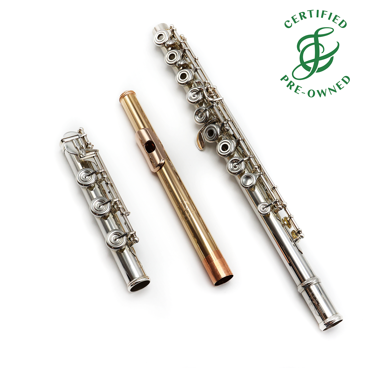 Burkart Elite #642 - Sterling silver flute, Offset G, C# trill key, D# ...
