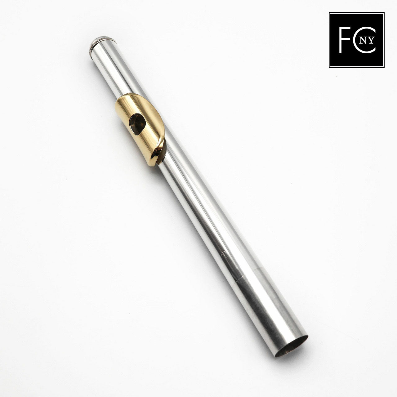 Lamberson Headjoint #ULAMG231 - Silver headjoint, 14K gold lip plate a ...