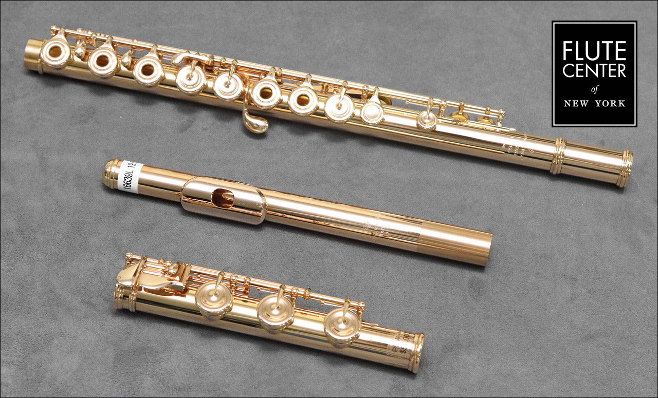 Verne Q. Powell Handmade Custom Flute in 19.5K Rose Gold with Gold Mec ...